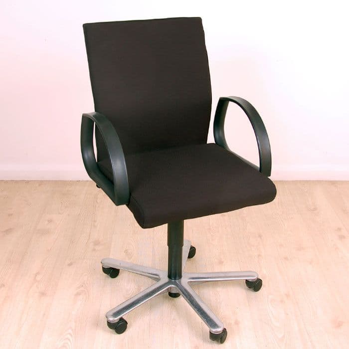 Klober Black Operator Chair with Fixed Arms | computer chair with fixed ...