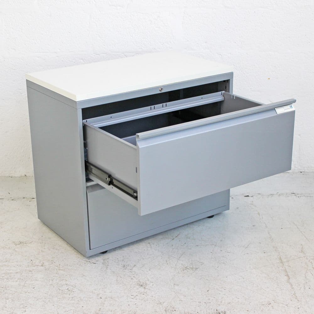 Komfort Two Drawer Side Filer | Silver Filing Cabinet | Low Office ...