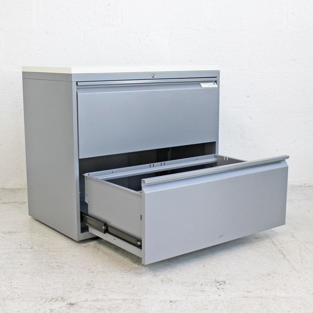 Komfort Two Drawer Side Filer | Silver Filing Cabinet | Low Office ...