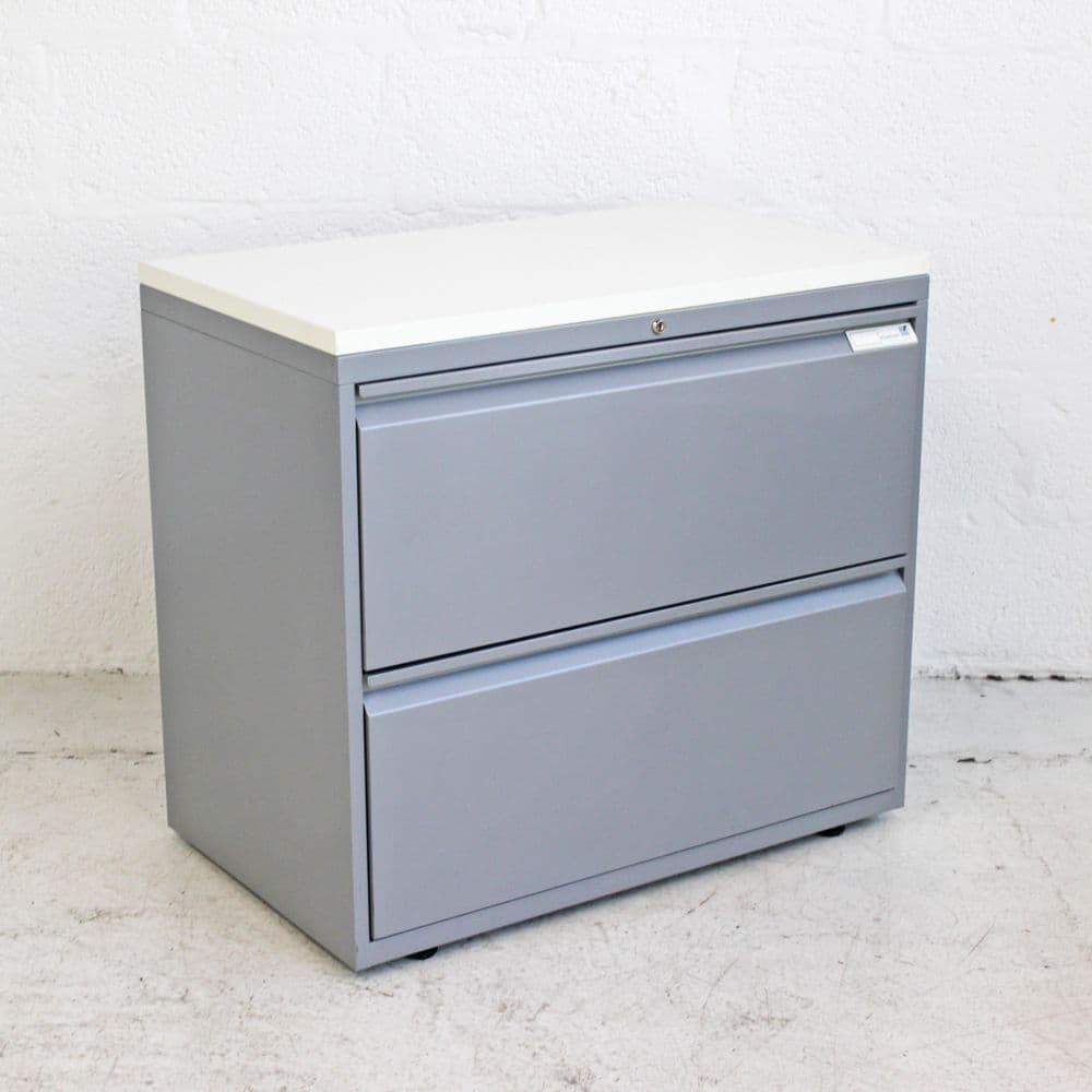 Komfort Two Drawer Side Filer | Silver Filing Cabinet | Low Office ...