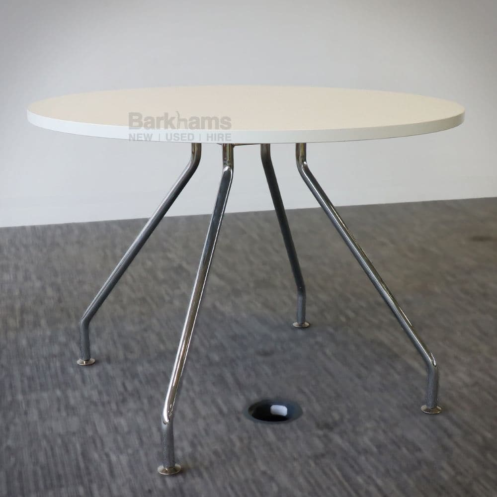 Verco Luna Meeting Table | Used White Meeting Table by Verco | Round ...