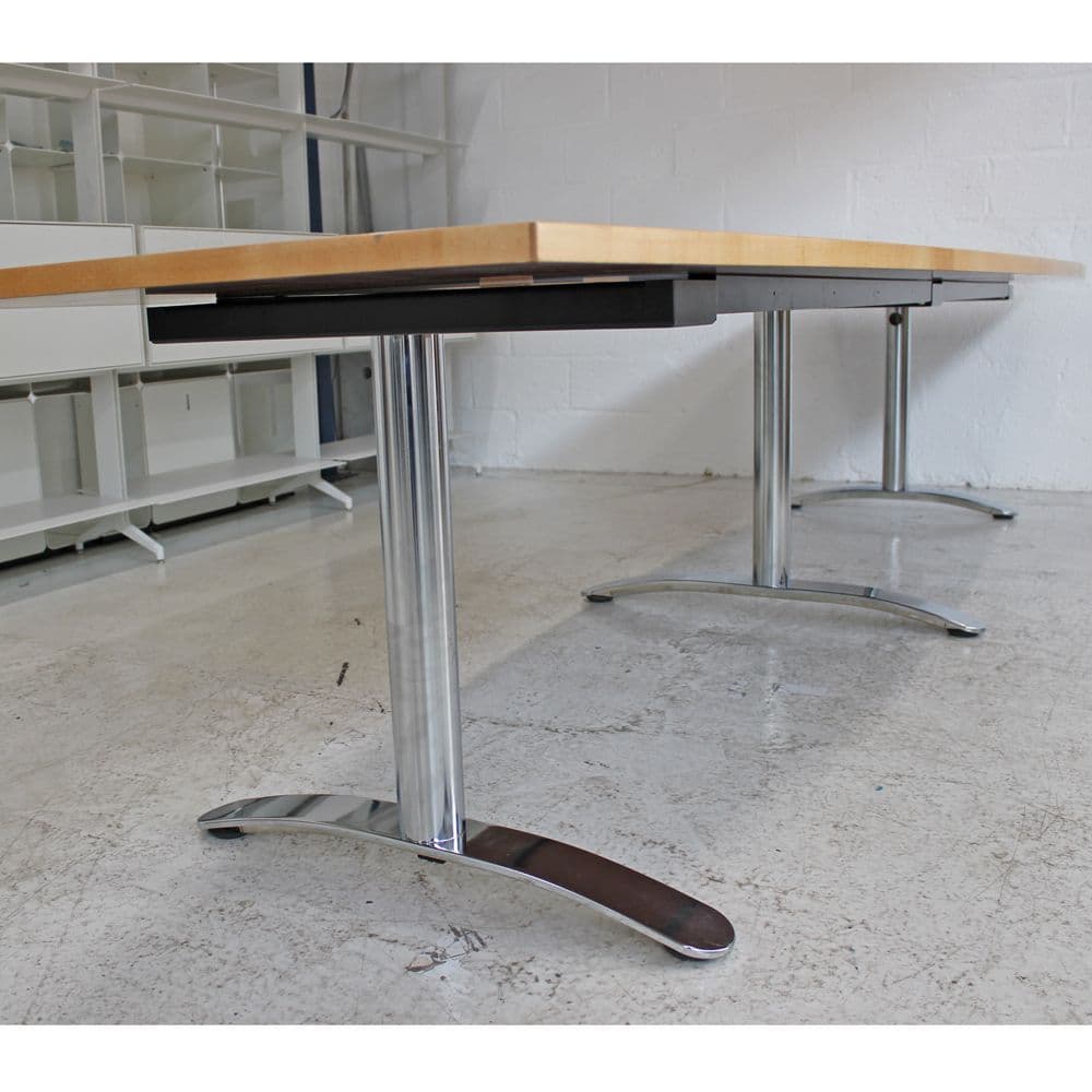Maple Veneer Barrel Shape Table | Long Meeting Table | Large Conference ...