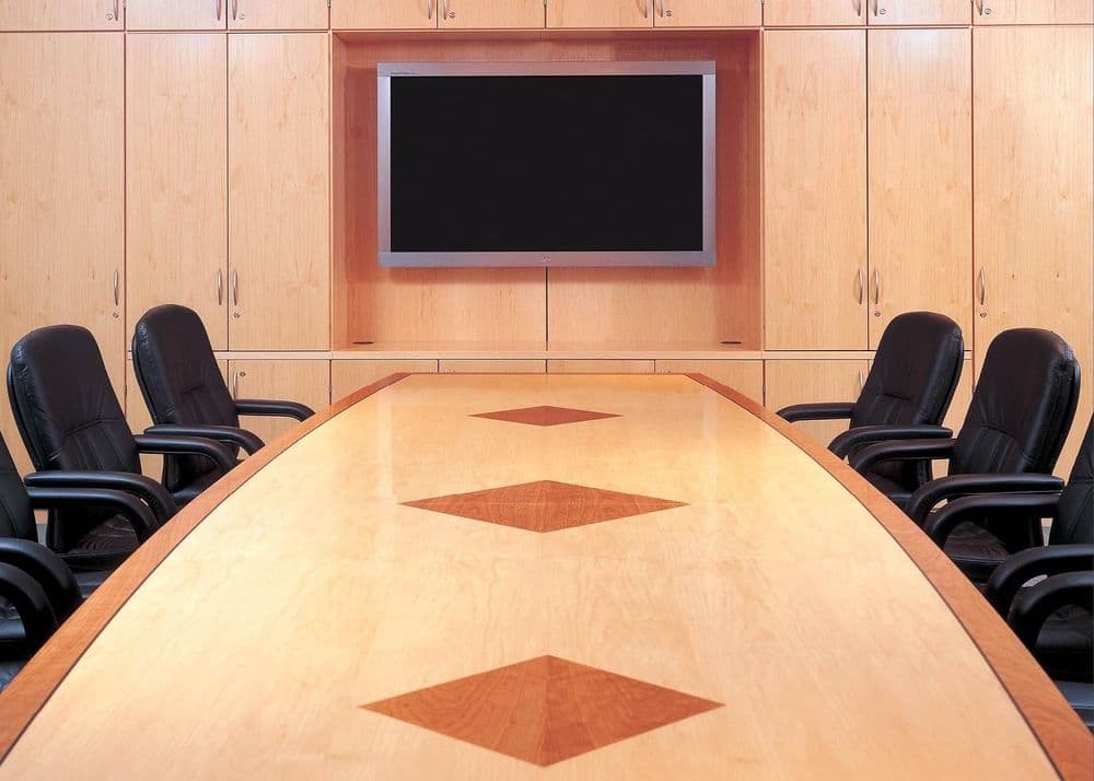 Maple Veneer Boardroom Table | high end meeting table | meeting table ...