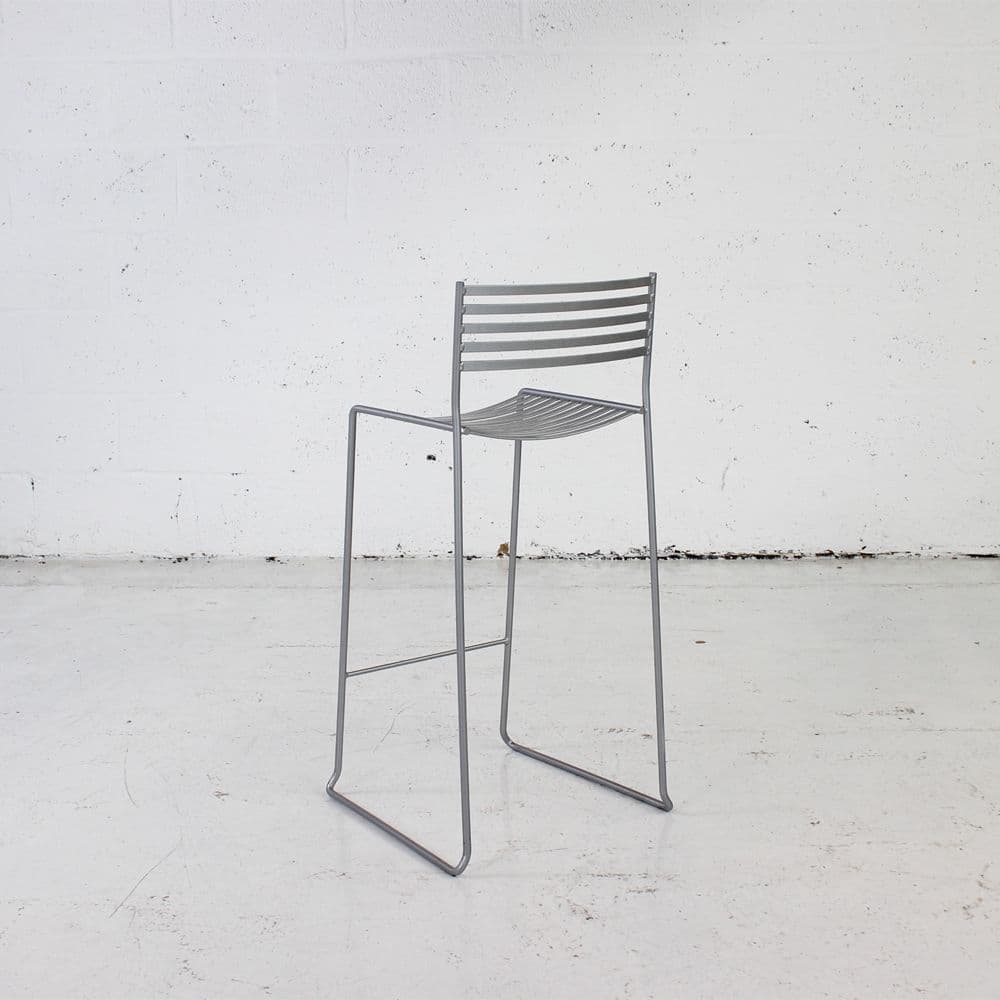 Metal Stacking Bar Stools | metal canteen stools | silver bar seating