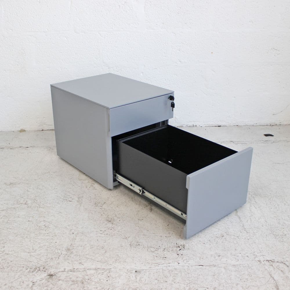 Metal Two Drawer Pedestal | Two drawer Unit | Under desk drawers