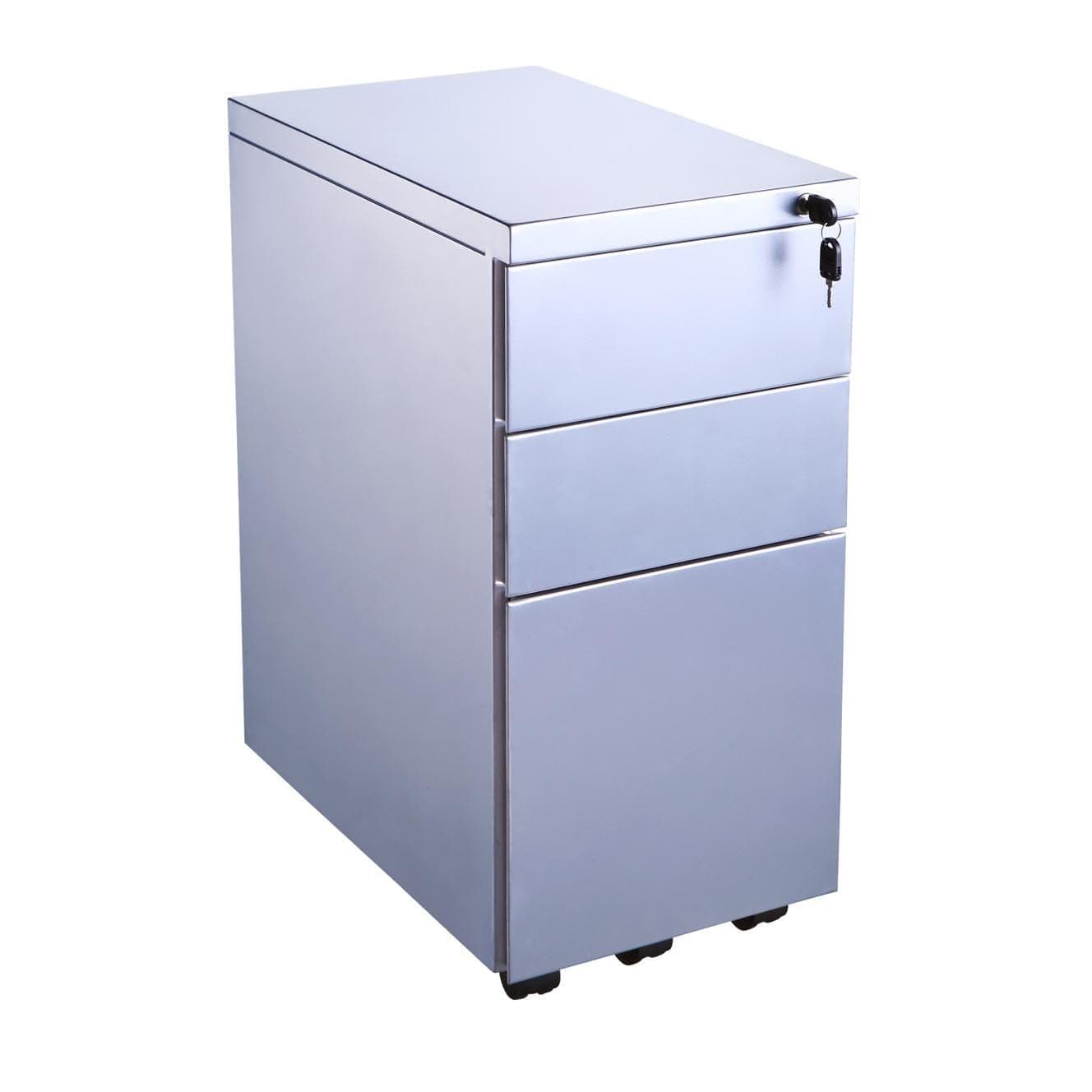 Metal Mobile Three Drawer Under Desk Pedestal | Three Drawer Desk ...