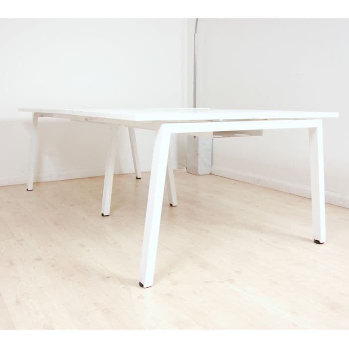 Narrow Bench Desk in White- Only 1200mm Deep | 0 | 0