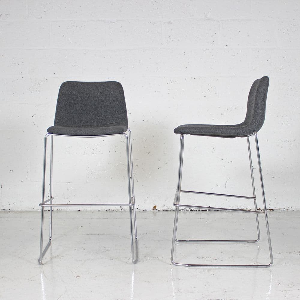 Naughtone Viv Stool | bar stool | upholstered high stool