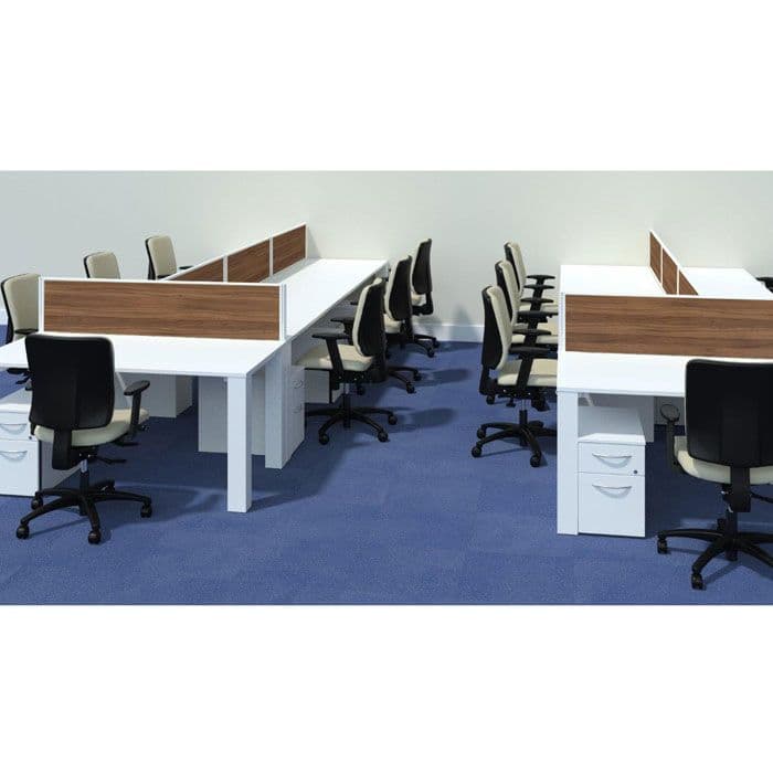 New Bench Desk with Chunky Square Frame | office desk for multiple ...