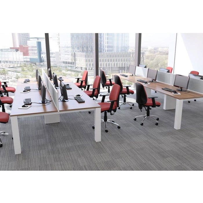 New Bench Desk with Chunky Square Frame | office desk for multiple ...