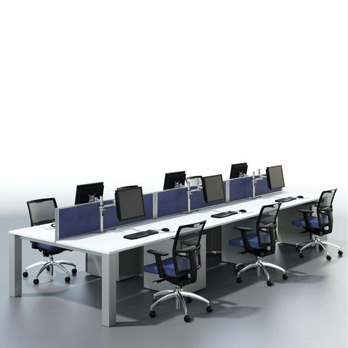 New Bench Desk with Chunky Square Frame | office desk for multiple ...