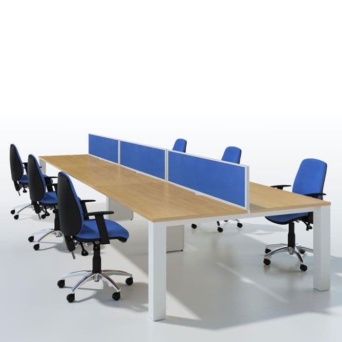 New Bench Desk with Chunky Square Frame | office desk for multiple ...