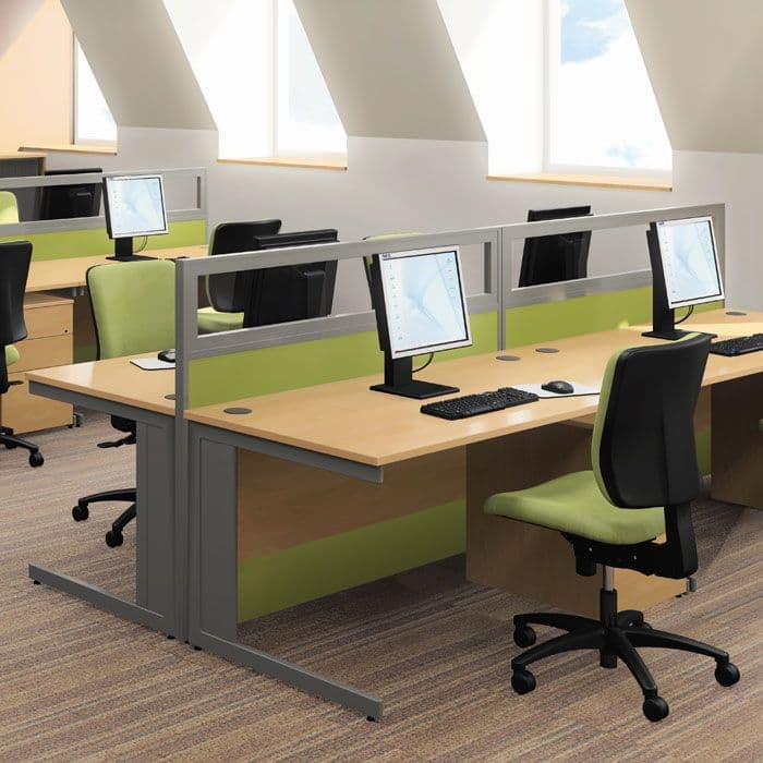 New Single Rectangular Desks | panel ended desk | wooden office desk
