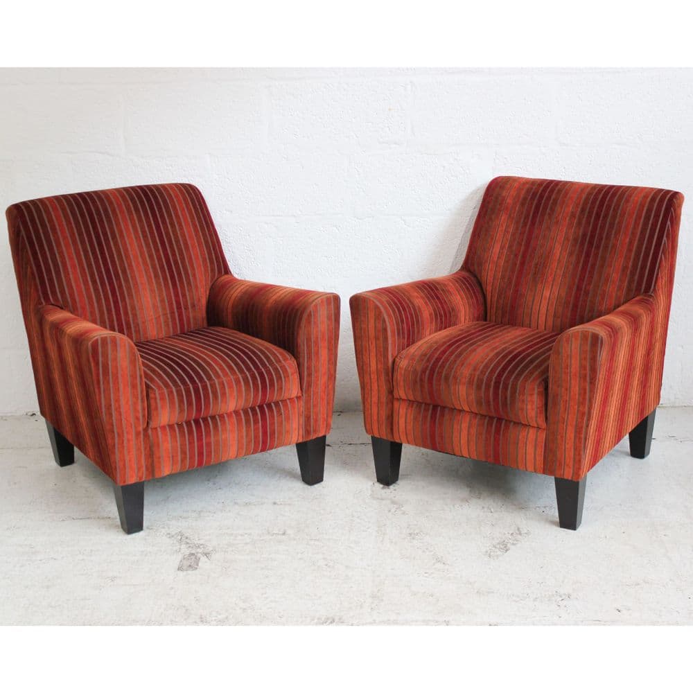 Next Armchair – Red Striped | Red Armchair | Stripy Chair