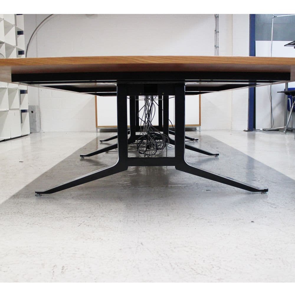 Oak Veneer Boardroom Table - 4000mm x 2000mm | large conference table ...