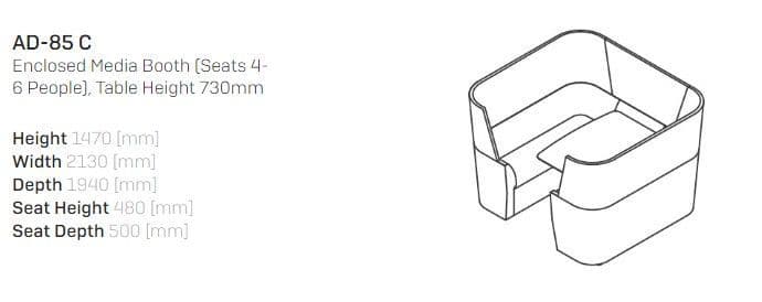 Orangebox Away from the Desk Meeting Booth | 4 - 6 Seater | Grey/Blue ...