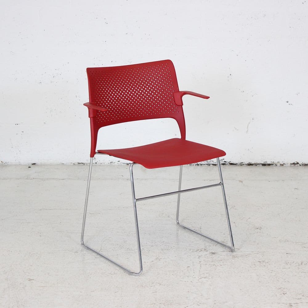 Orangebox Cors Meeting Chair - red | stacking chair | red conference chair