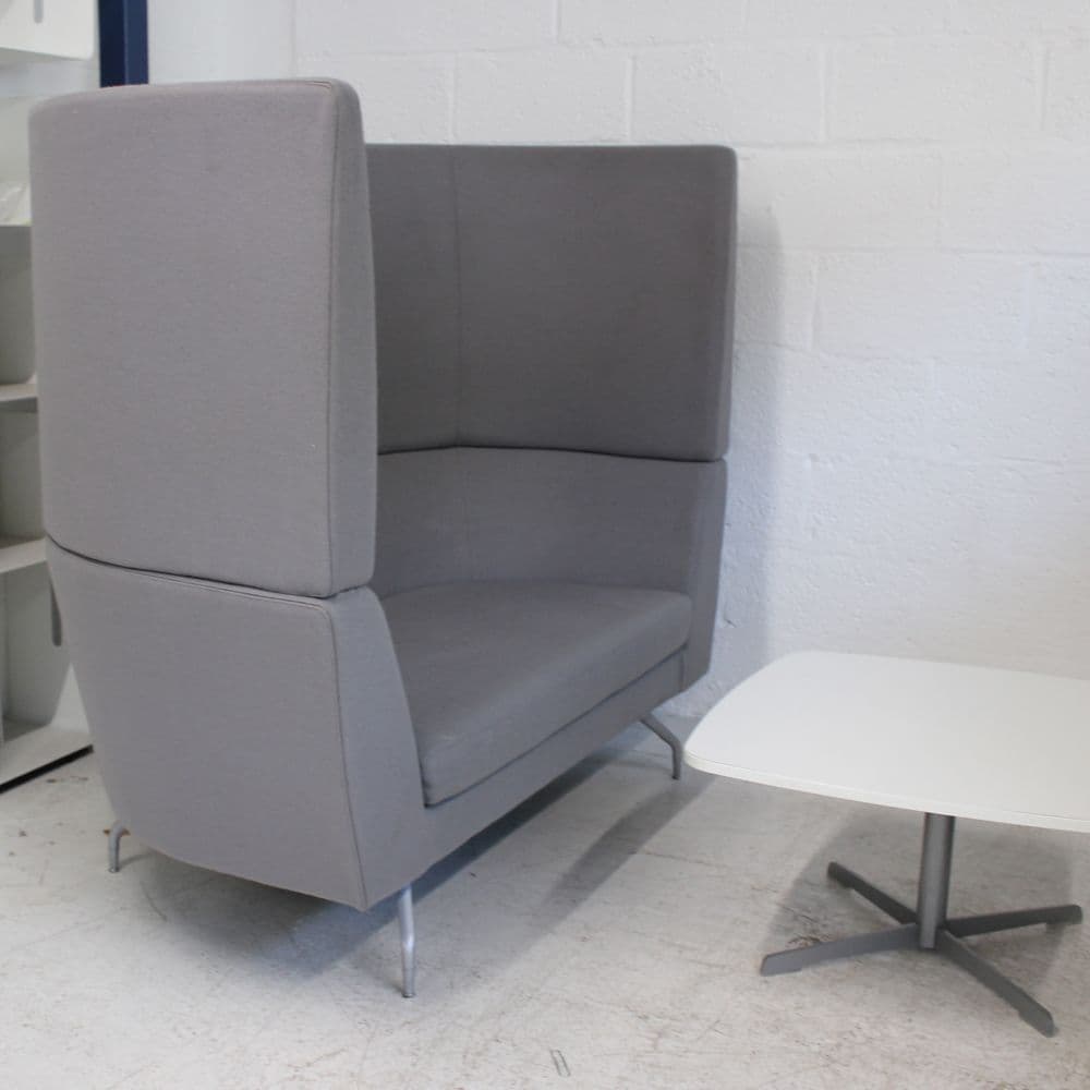 Orangebox Cwtch 2 Seater | Grey Meeting Pod | High back Sofa