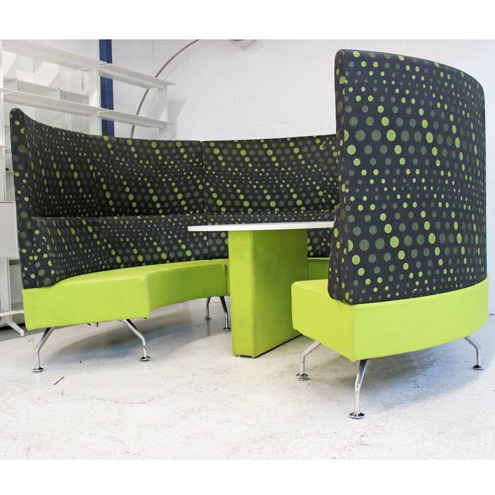 Orangebox Perimeter Booth | Round Meeting Pod | Green Meeting Booth