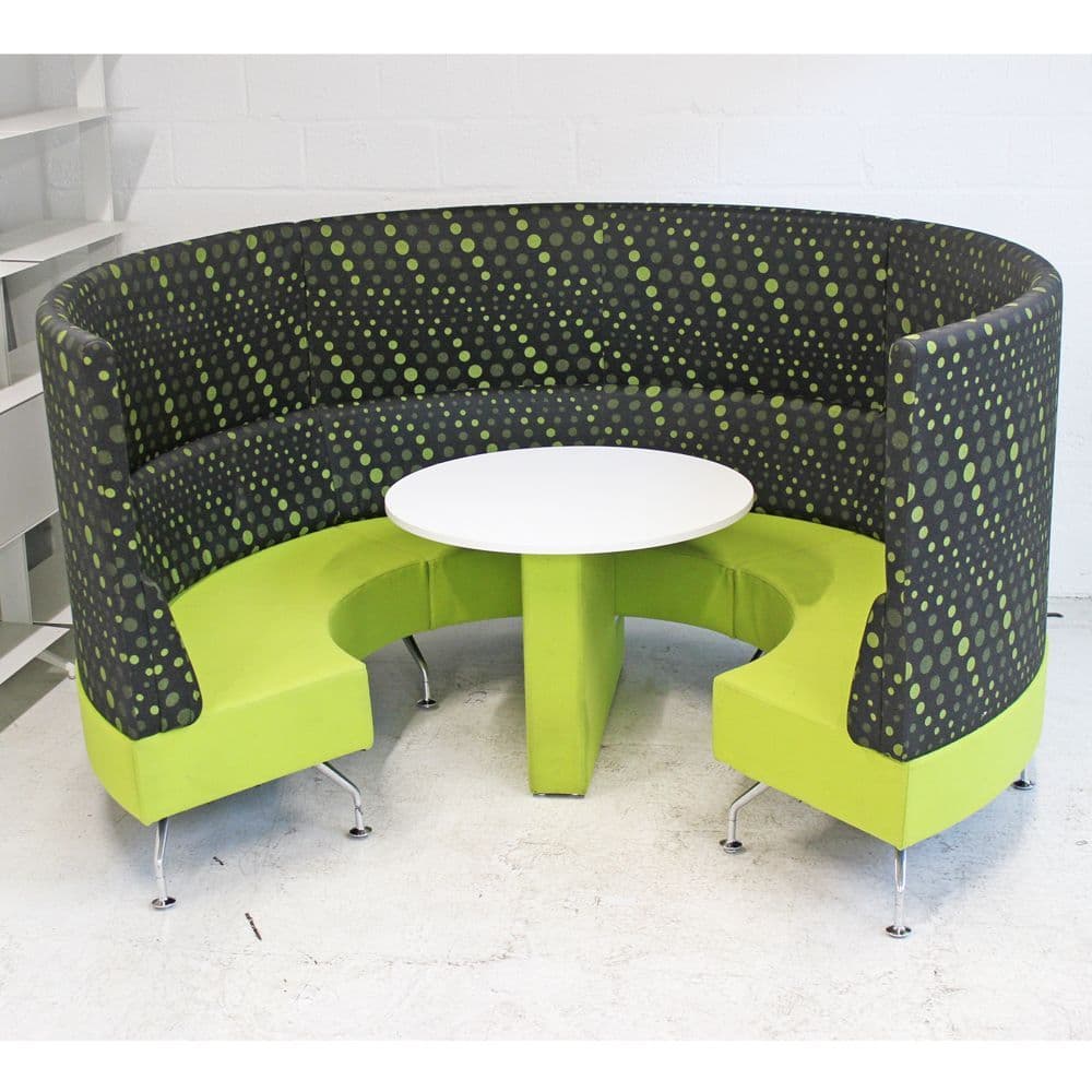 Orangebox Perimeter Booth | Round Meeting Pod | Green Meeting Booth