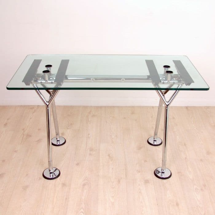 Original Sir Norman Foster Nomos Rectangular Glass Desk | glass table ...