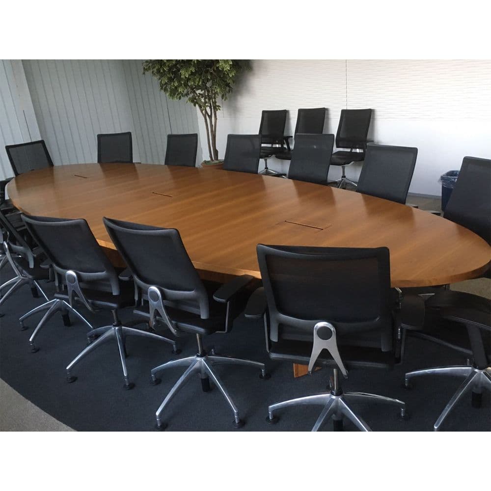 Oval Walnut Veneer Boardroom Table | oval conference table | long ...