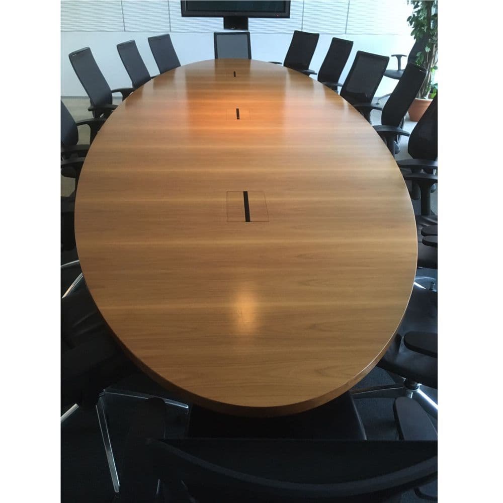 Oval Walnut Veneer Boardroom Table | oval conference table | long ...