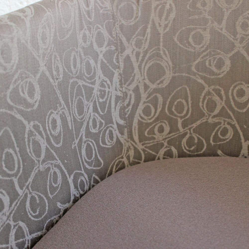 Patterned Tub Chair on Chrome Base | Beige Tub Chair | Stylish ...