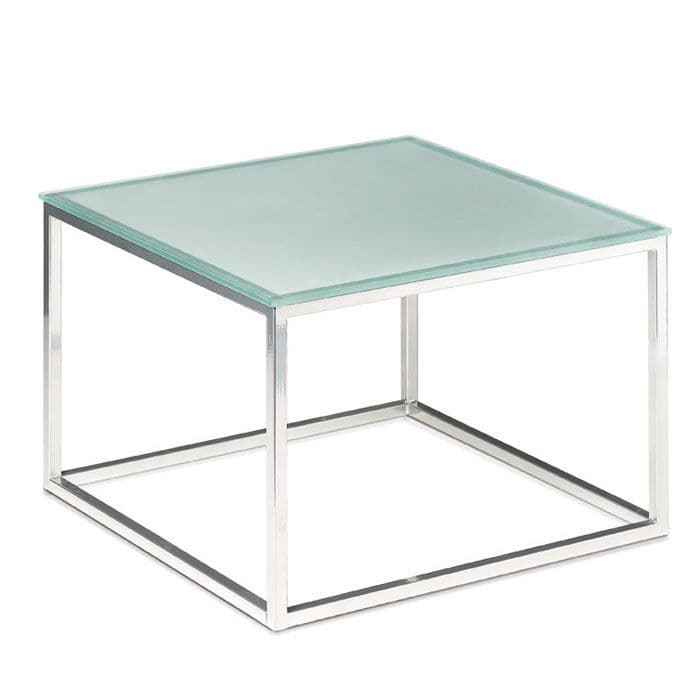 Pitch Chrome Coffee Table | glass cube table | waiting area cube table