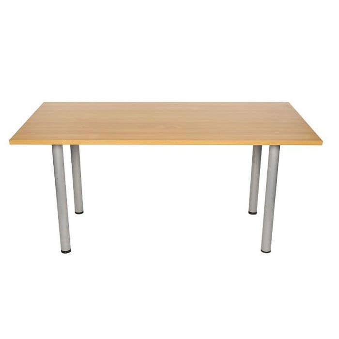 Pole Leg Meeting Table in Light Oak or Beech | rectangular meeting ...
