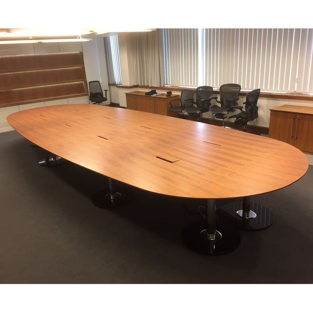 Real Walnut Veneer Boardroom Table - Seats 22 | large boardroom table ...