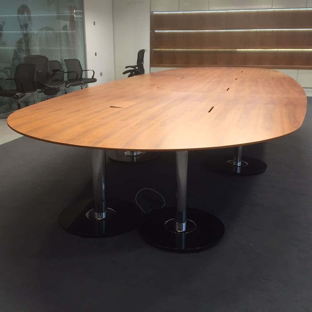 Real Walnut Veneer Boardroom Table - Seats 22 | large boardroom table ...