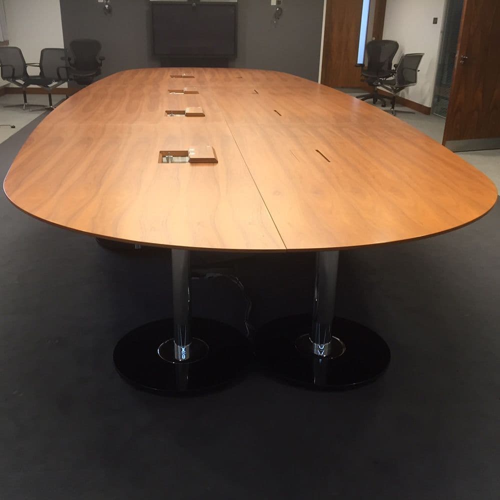 Real Walnut Veneer Boardroom Table - Seats 22 | large boardroom table ...