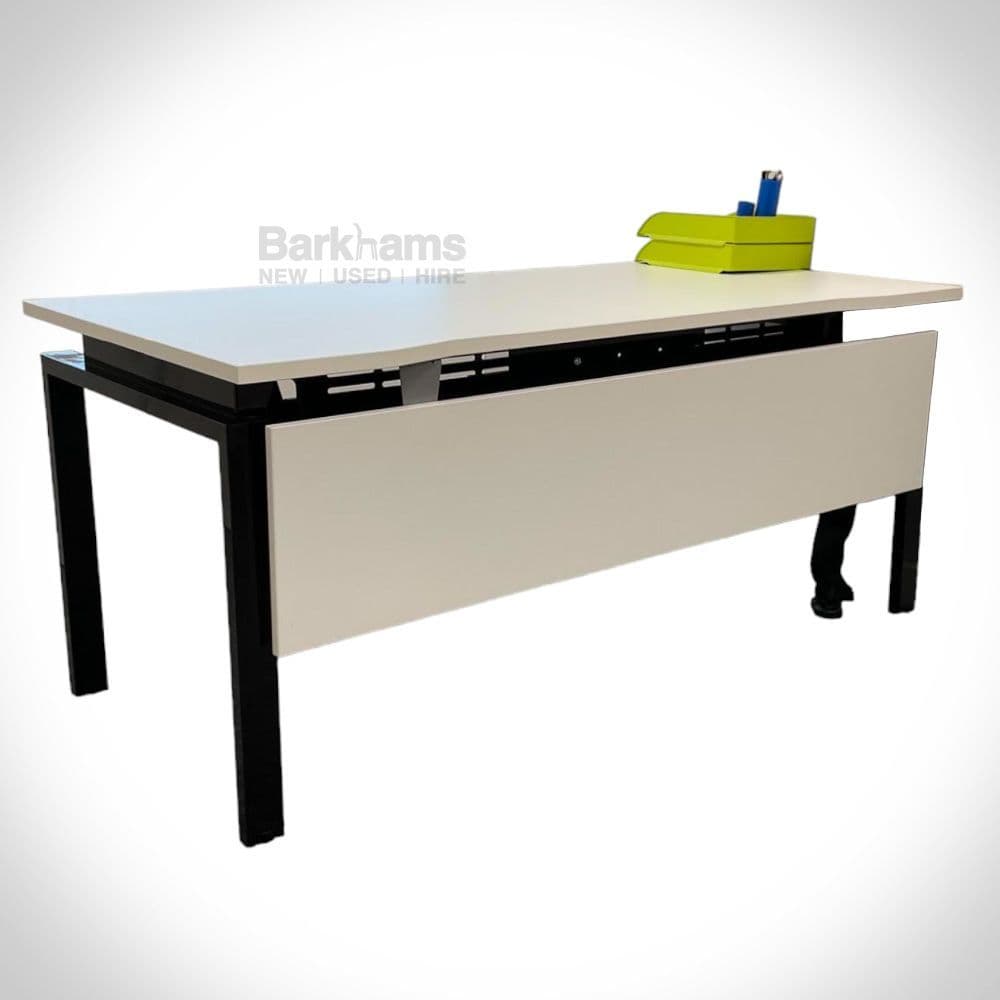 Rectangular Desk with Modesty Panel | Refurbished Single Rectangular ...