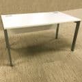 Rectangular desk with silver frame 1400mm x 800mm | Computer desk ...