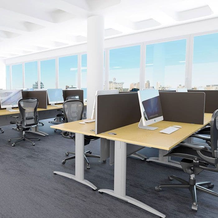 Rectangular Desk with Stylish Cantilever Frame | desk on white frame ...