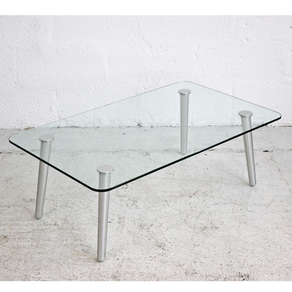 Rectangular Glass Coffee Table | Low Glass Table | Glass Table