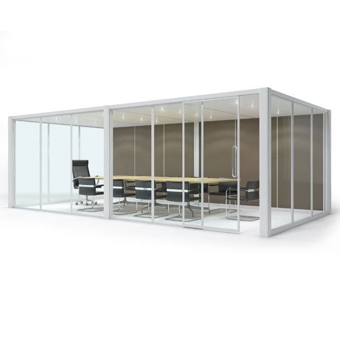 Rectangular Meeting Pod With Sliding Door | office glass dividers ...