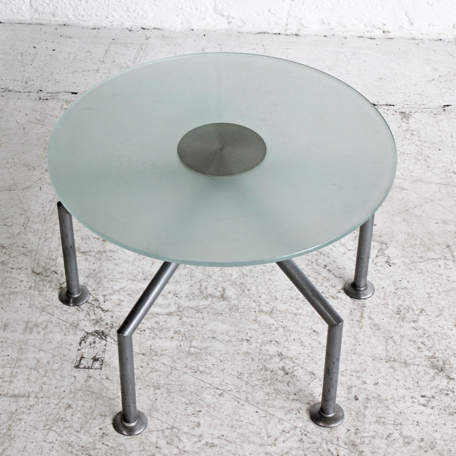 Round Glass on Multiple legged base | small glass table | glass side table