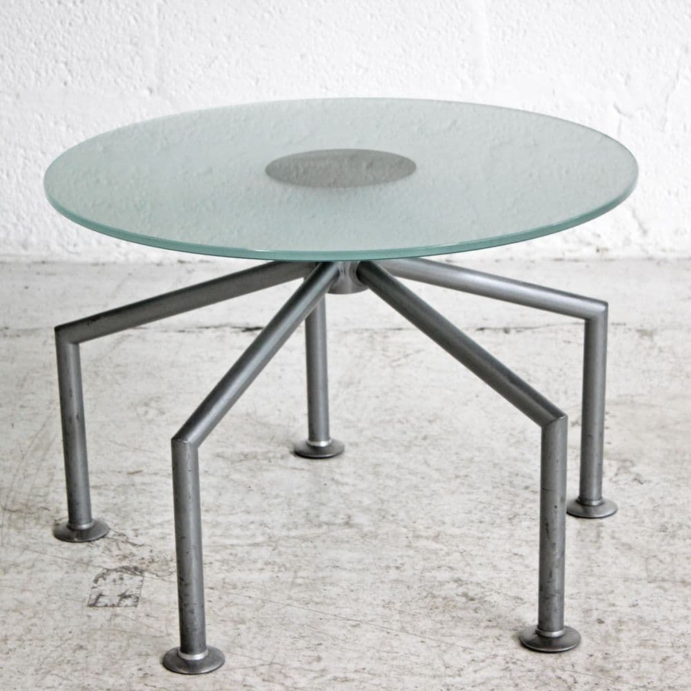 Round Glass on Multiple legged base | small glass table | glass side table