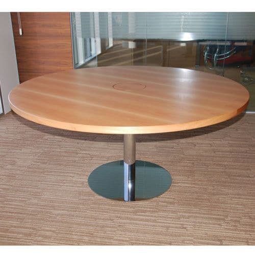 Round Meeting Table in Beech Veneer 1600mm diameter | circular wooden ...