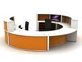 Round Modular Reception Desk | circular reception counter | reception pod