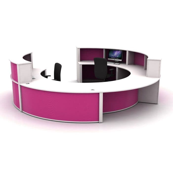 Round Modular Reception Desk | circular reception counter | reception pod
