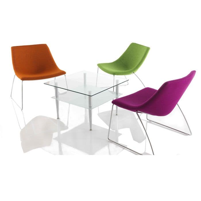 Sculptured Reception Seating | bright reception chairs | chairs on sliders