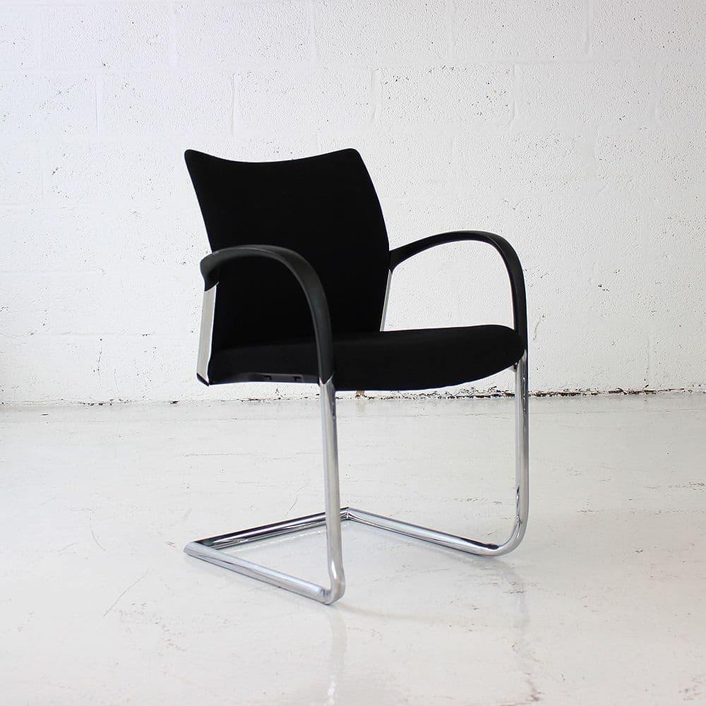 Senator Trillipse Cantilever Chair with Chrome Base | chair on chrome ...