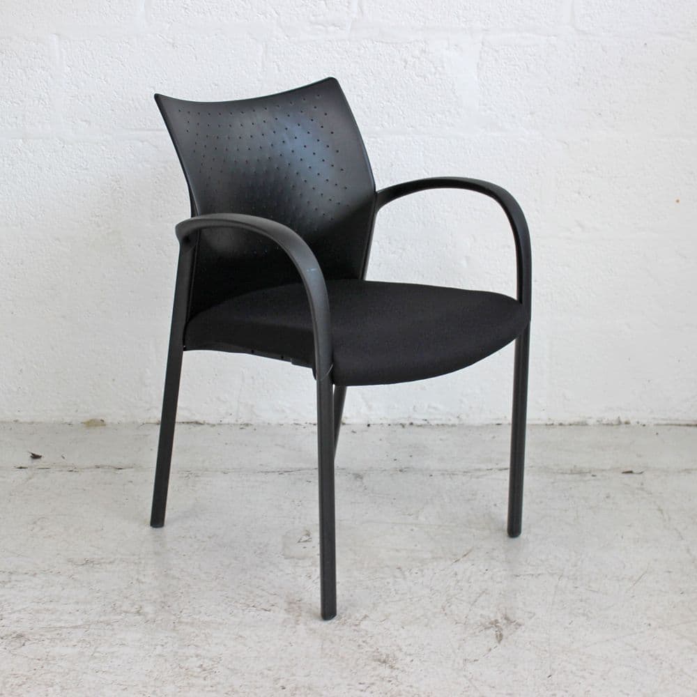 Senator Trillipse Chair - Black | Black Meeting Chair | Black ...