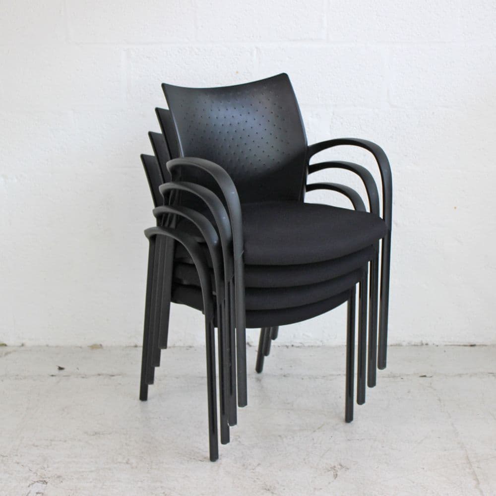 Senator Trillipse Chair - Black | Black Meeting Chair | Black ...
