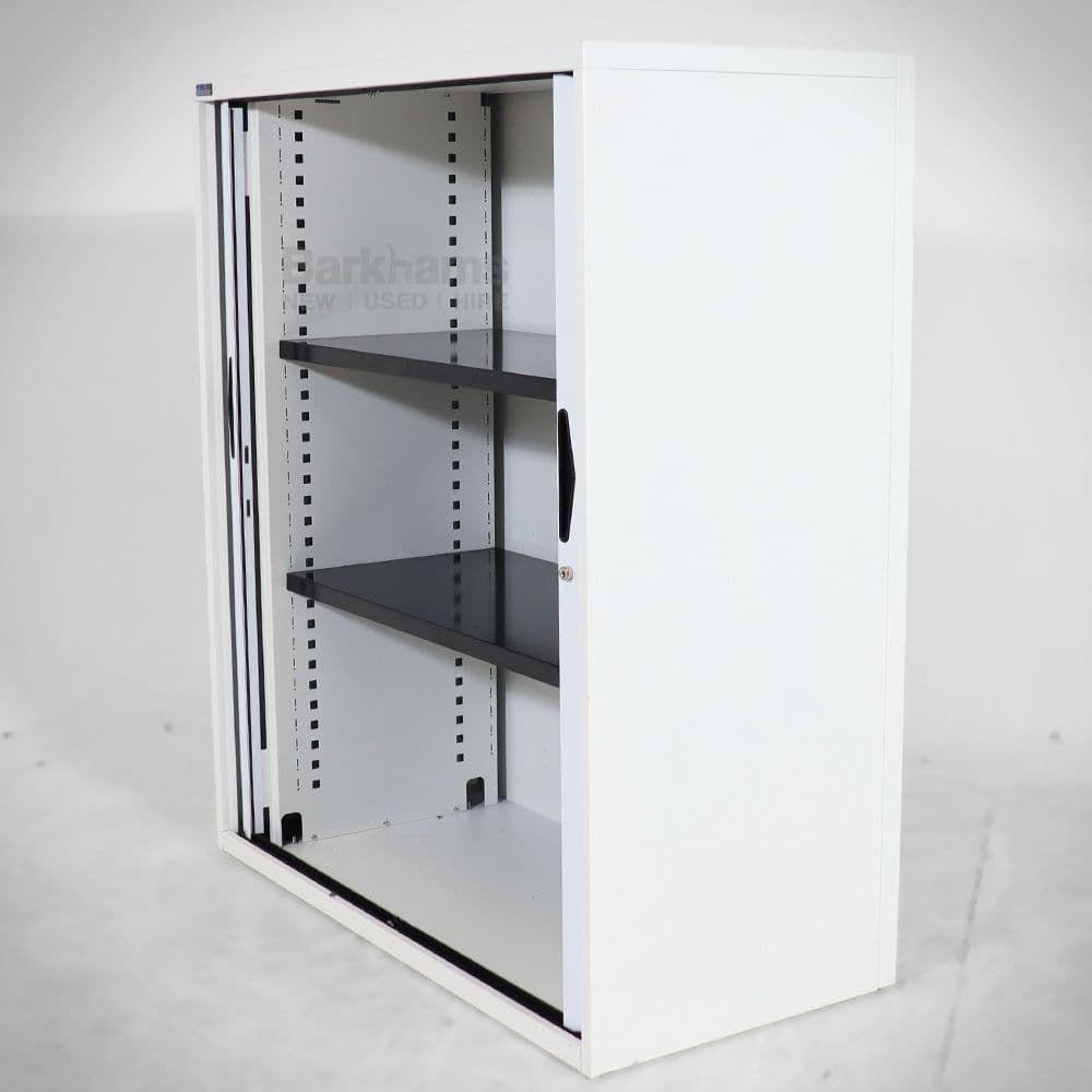Silverline Tambour Storage Unit in White| White Silverline Tambour Unit ...