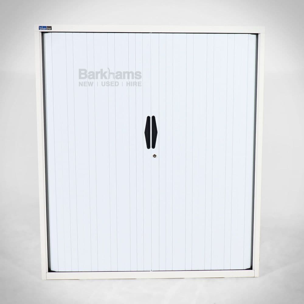 Silverline Tambour Storage Unit in White| White Silverline Tambour Unit ...