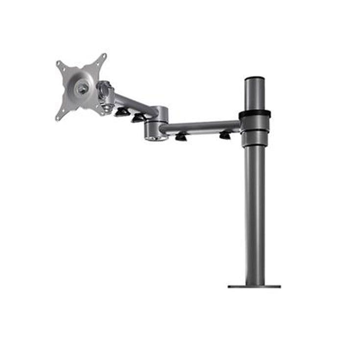 Single Pole Monitor Arm in Silver, Black or White | monitor support ...